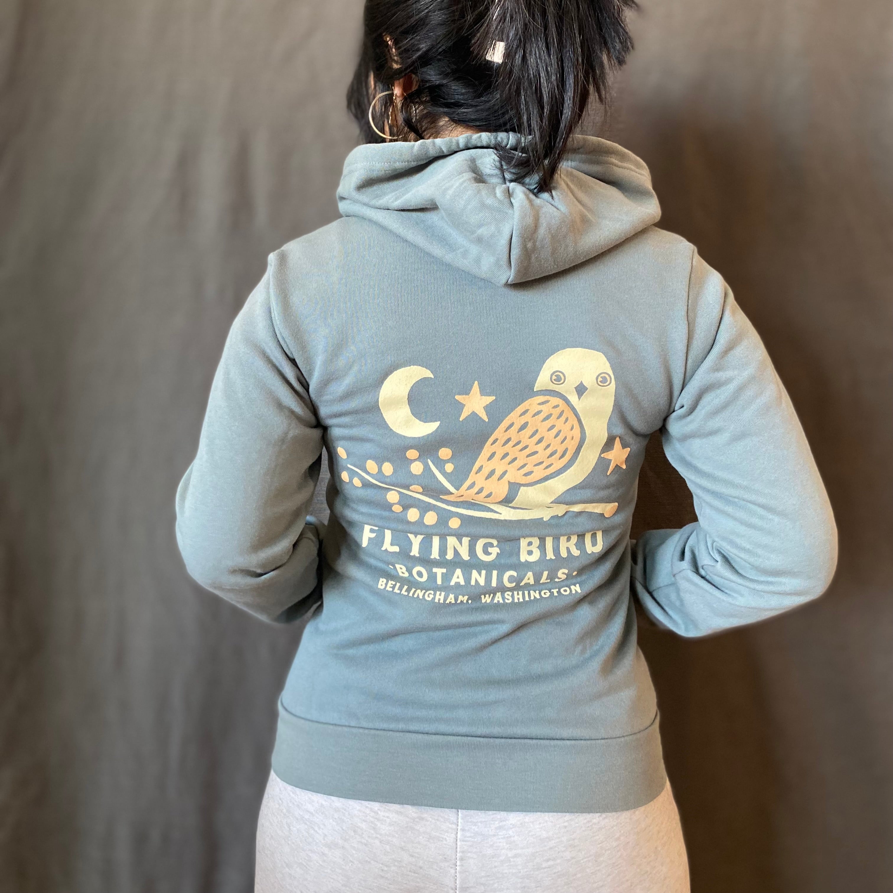 Smokey-Blue Owl Zip-Up – Flying Bird Botanicals