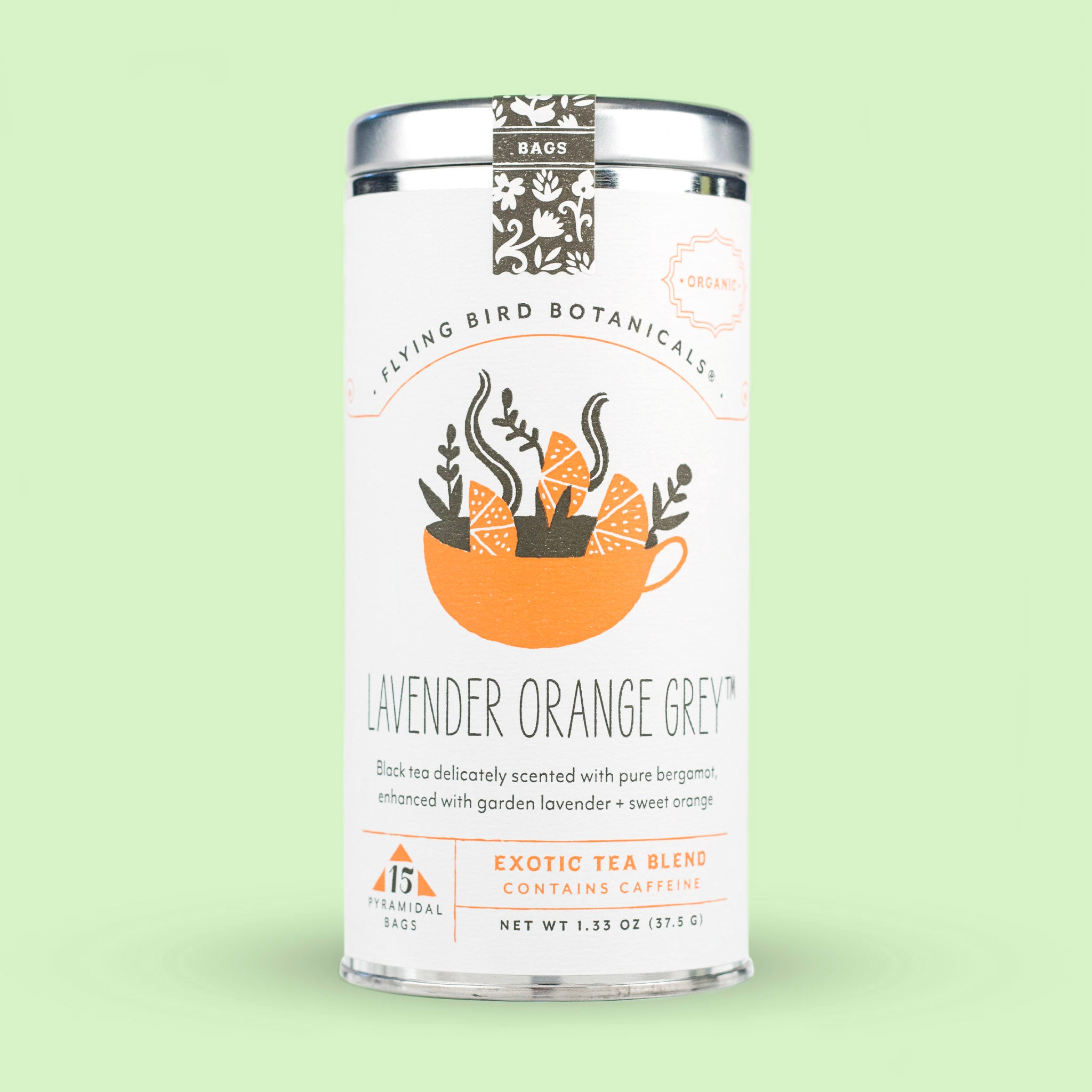 Lavender Orange Grey Tea Bags (ORG) – Flying Bird Botanicals